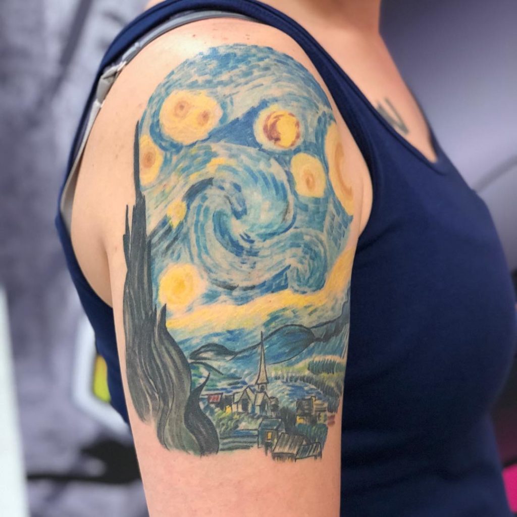 tattoo-van-gogh-onebadburns - INSPI