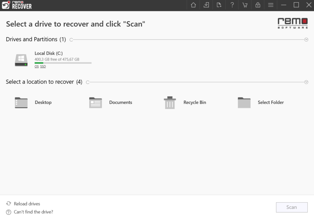 Recupere seus arquivos perdidos com Remo Photo Recovery Software
